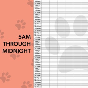Dog Activity Tracker, Chart, and Schedule potty, Training, Feeding ...