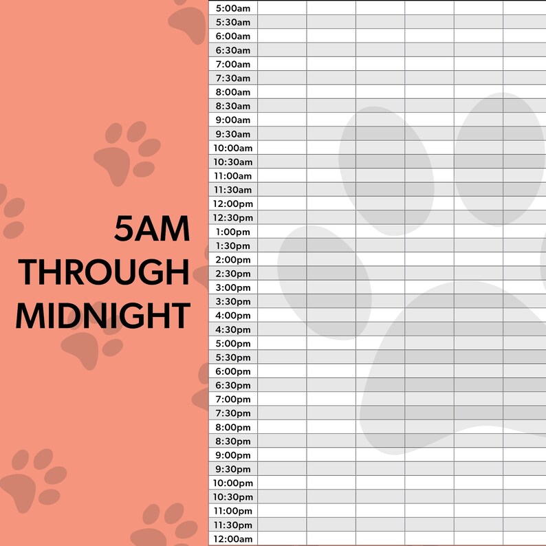 Dog Activity Tracker, Chart, and Schedule potty, Training, Feeding ...