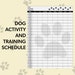 Dog Activity Tracker, Chart, and Schedule potty, Training, Feeding ...