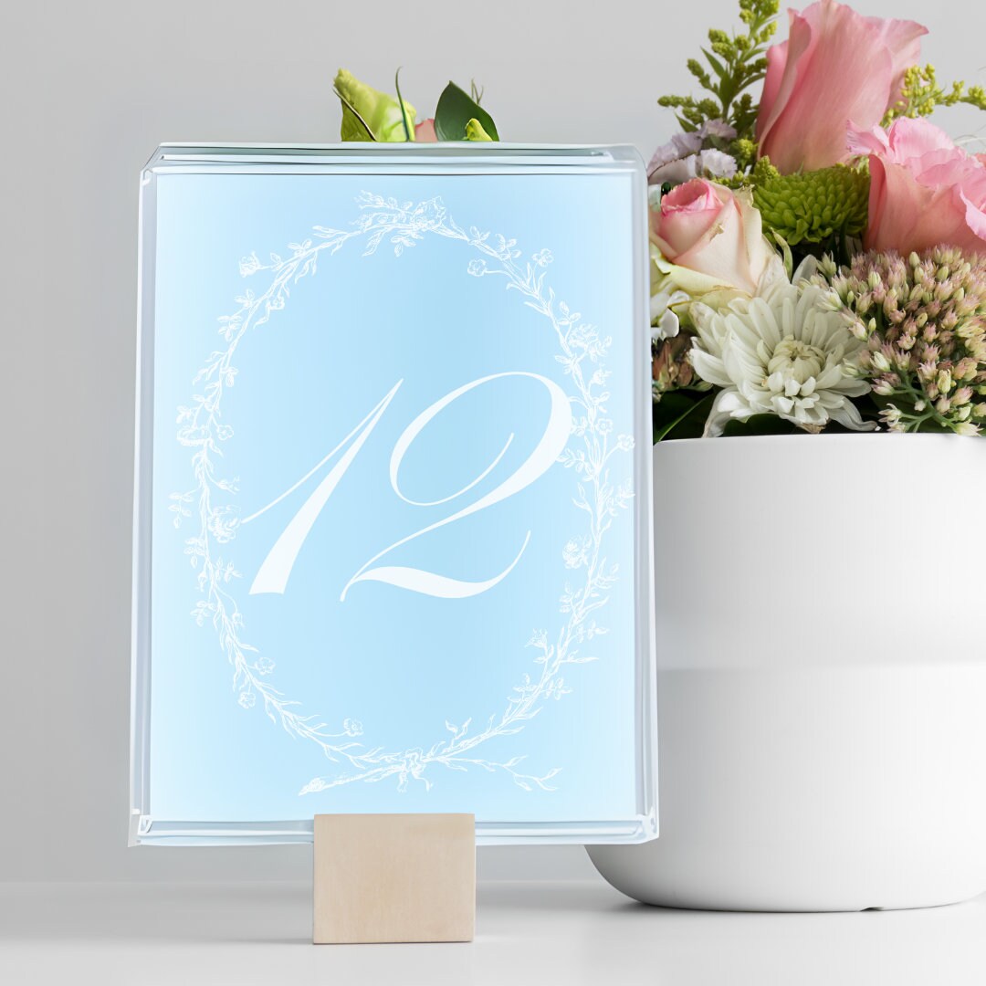 Ivory Wedding Table Number Signs SVG/PNG Ivory Table Number Display ...