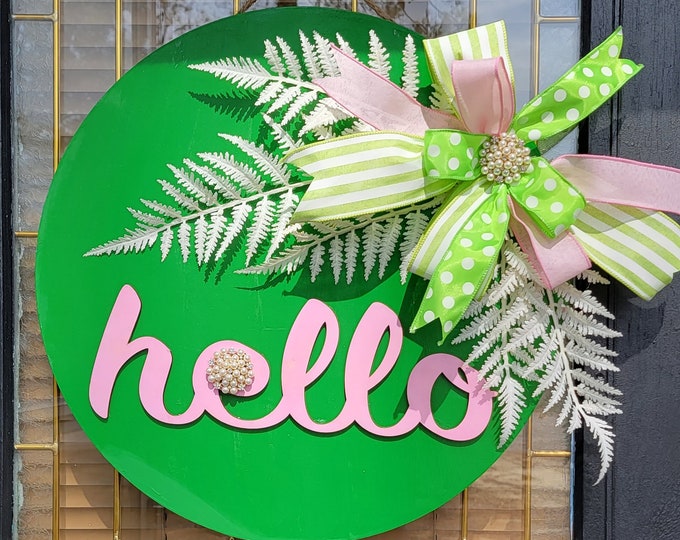 Spring Door Sign-green - Etsy