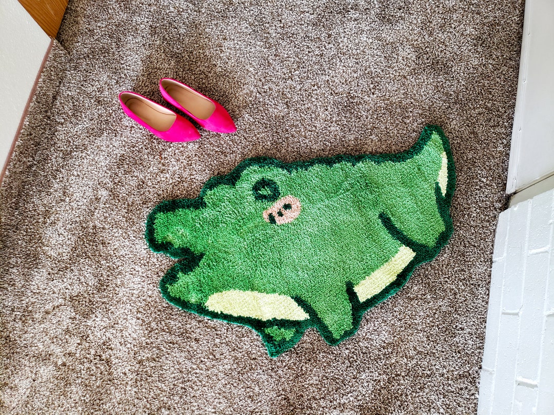 SOFT Crocogator Rug Cute Alligator Crocodile Rug for Bedroom Bathroom ...