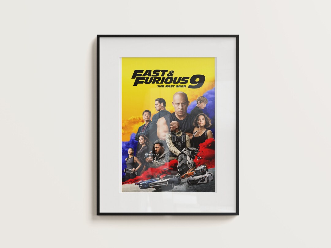 Fast & Furious 9 the Fast Saga ~ Digital File Download, Movie Poster ...