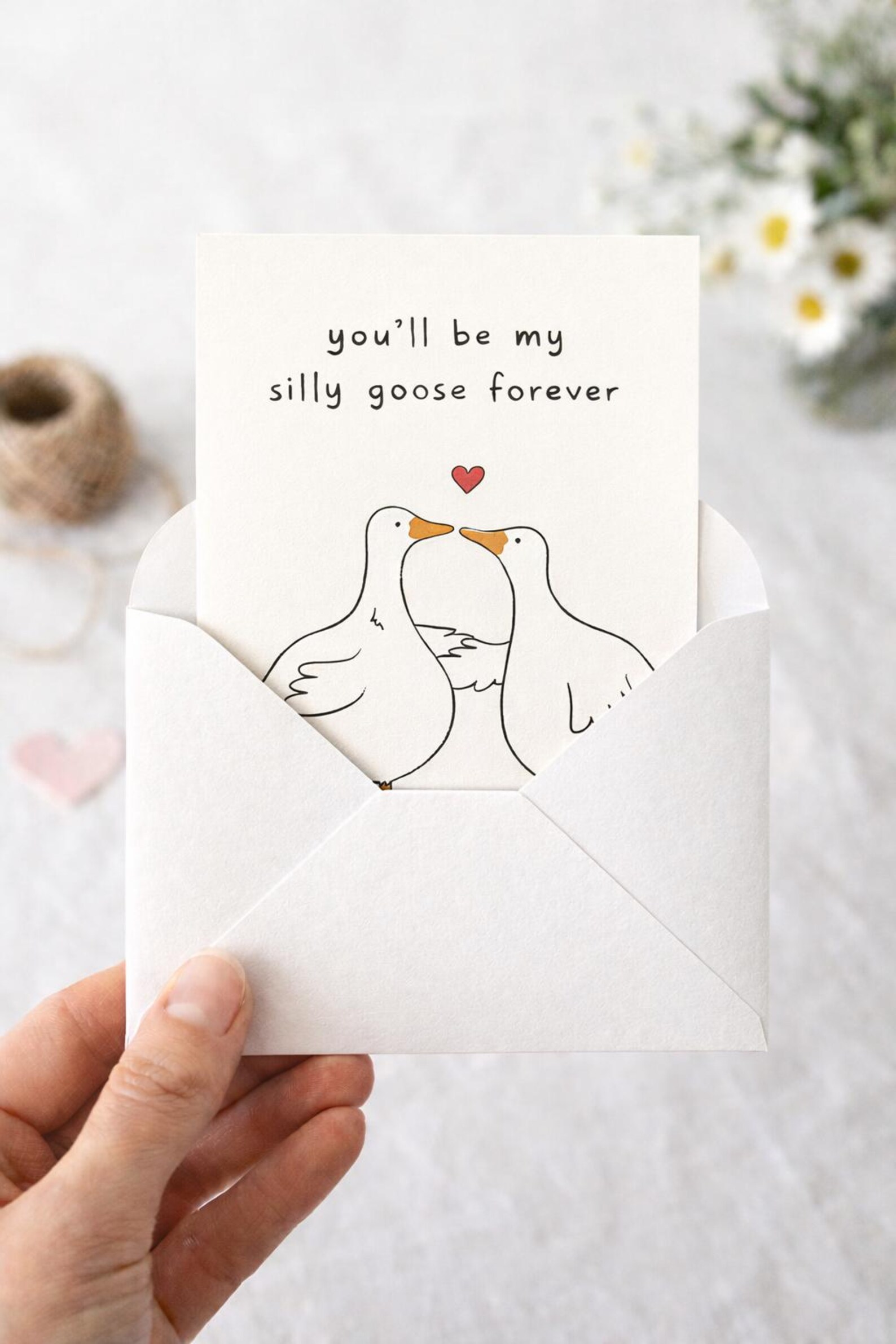 Romantic Valentine's Day Card Set: Silly Goose Forever Printable Gift ...