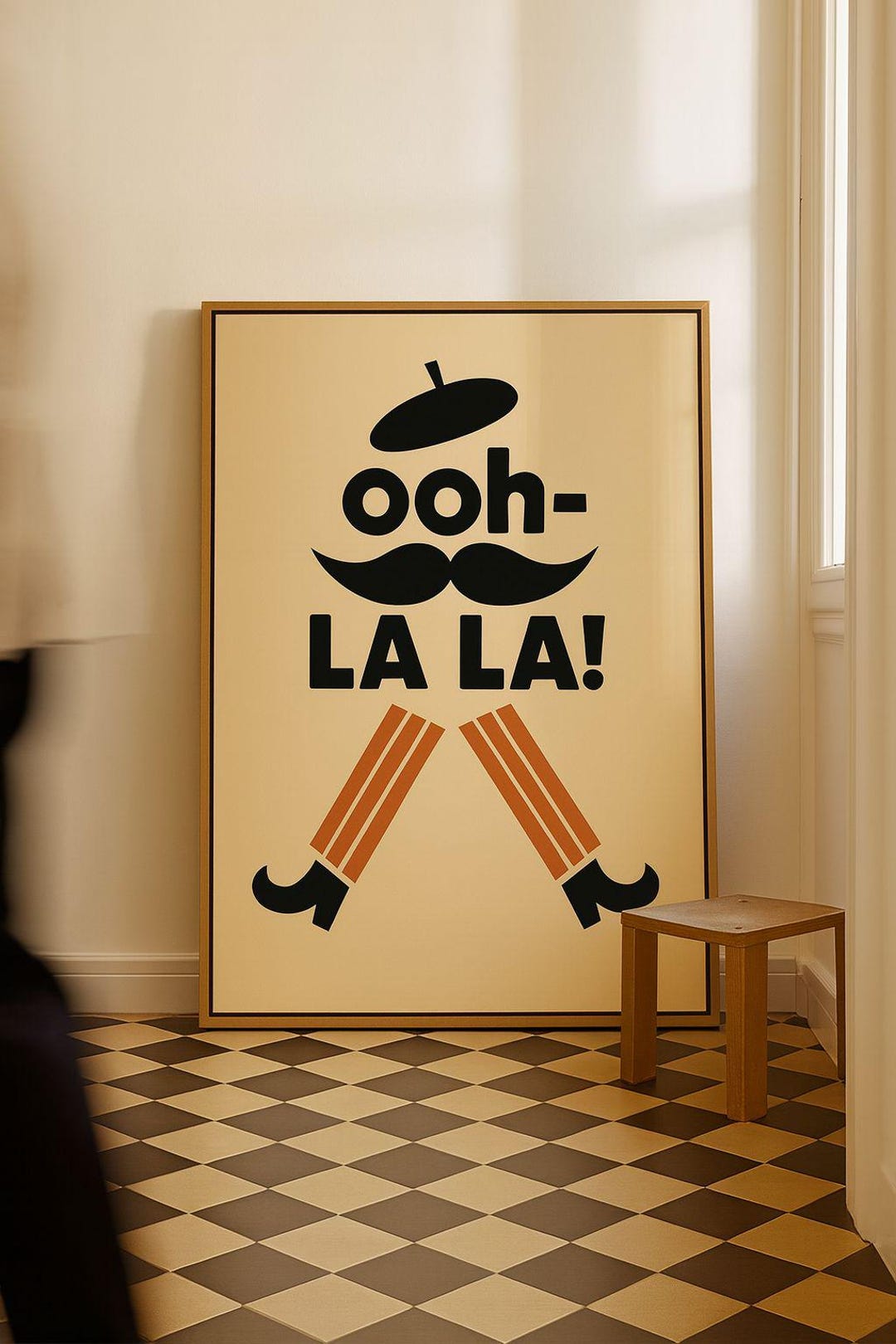 Ooh La La French Moustache Print – Retro Parisian Wall Art (digital ...