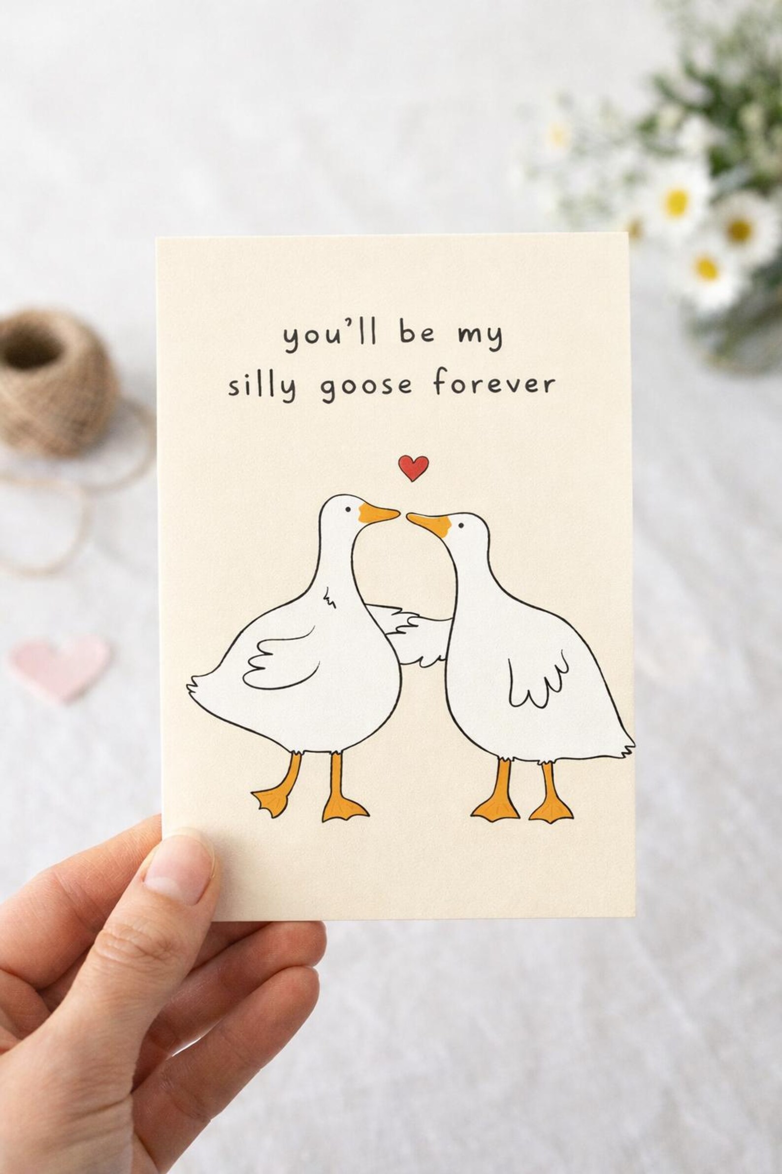 Romantic Valentine's Day Card Set: Silly Goose Forever Printable Gift ...