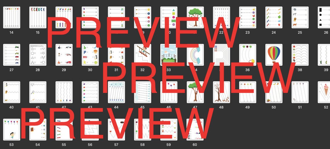 Tracing, Connect the Dots, Lines and Forms Printable Worksheets - Etsy