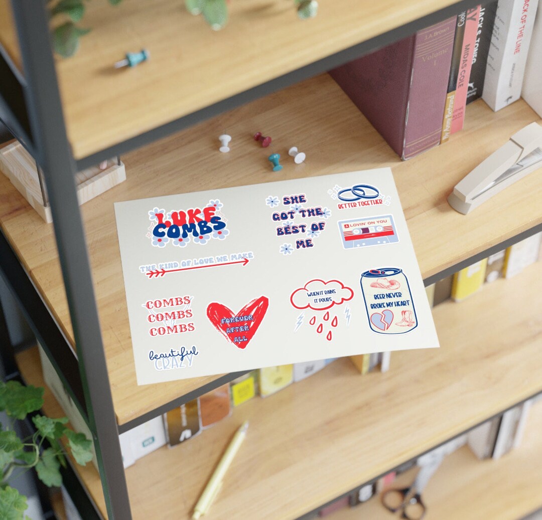 Luke Combs Usa-inspired Sticker Sheet - Etsy