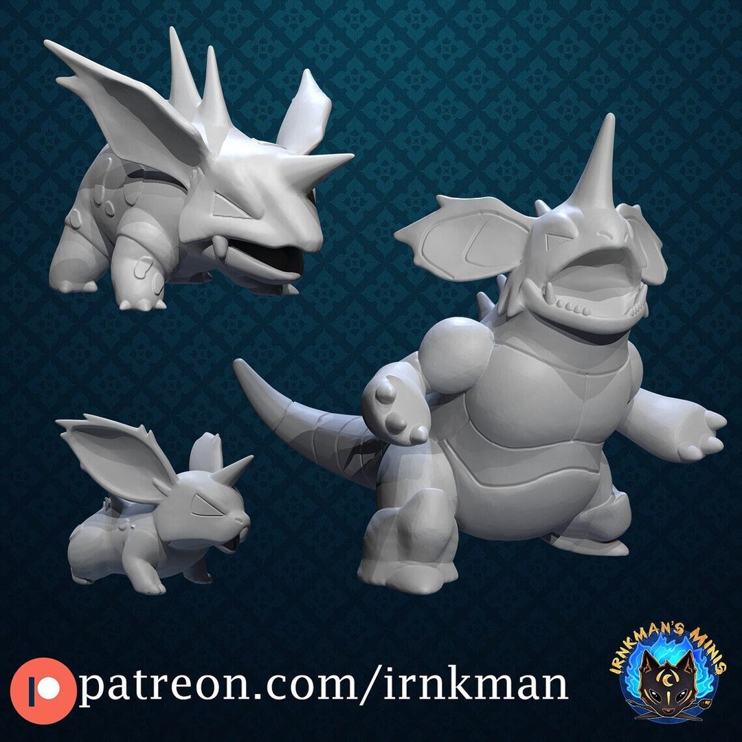Nidoking Evolution Line From Irnkman Minis - Etsy