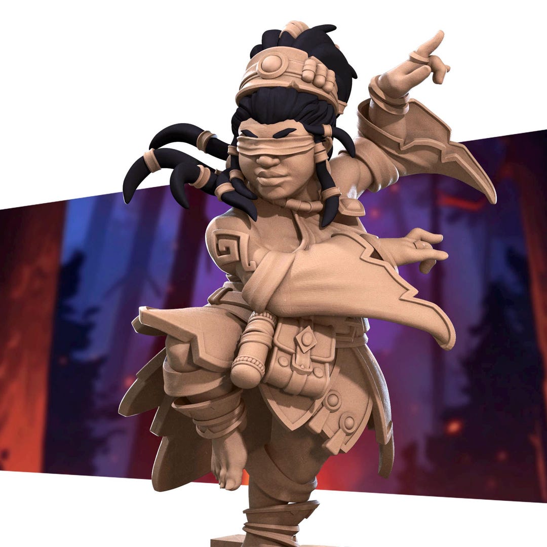 Dwarf Monk From Bite the Bullet's Bullet Heroes Set. Total Height Apx ...