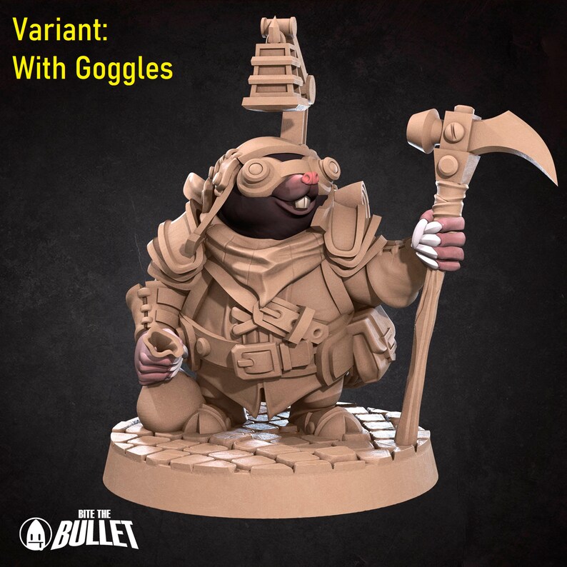 Mole Artificer From Bite the Bullet's Grove Haven Set. Total Height Apx ...