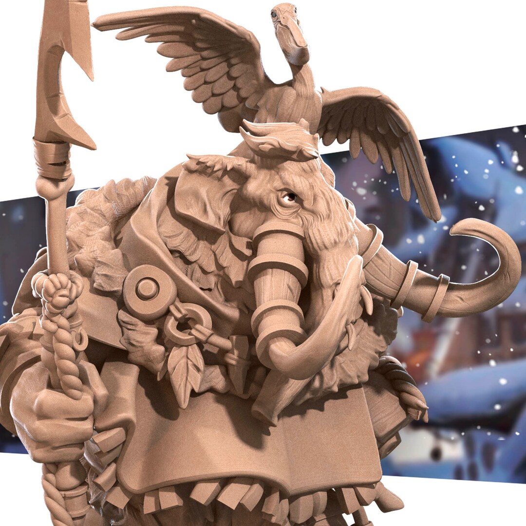 Loxodon Hunter From Bite the Bullet's Fishing Village. Total Height Apx ...