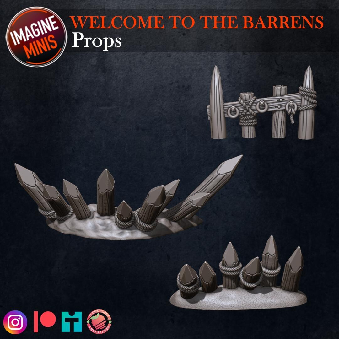 Spiked Barricades From Imagine Minis. 3 Variations - Etsy