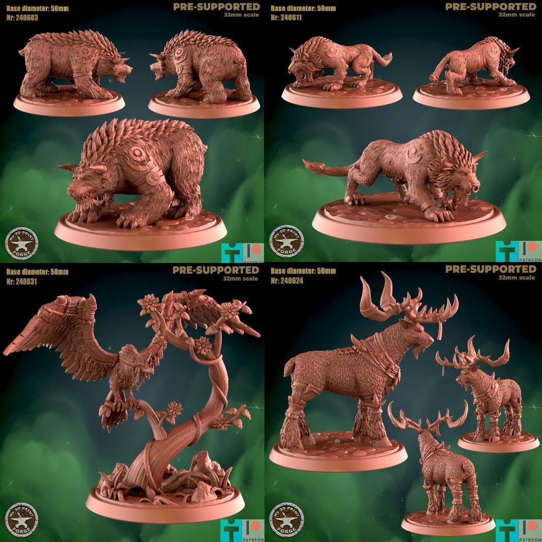 Minotaur Druid, Beast Forms - Etsy