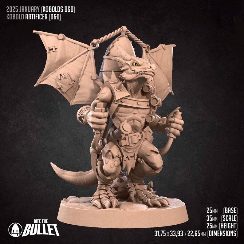 Kobold Artificer From Bite the Bullet's Kobolds 2 Set. Total Height Apx ...