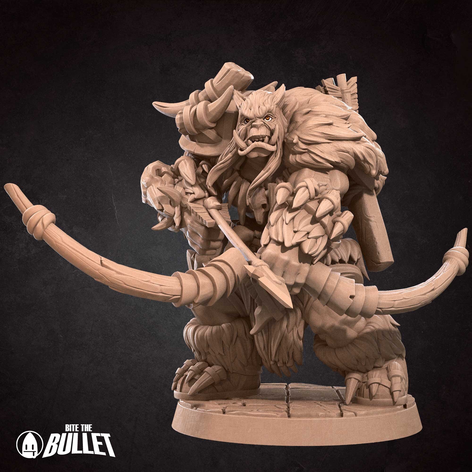 Orc Ranger W/ Bear From Bite the Bullet's Orcs Set. Total Height Apx ...
