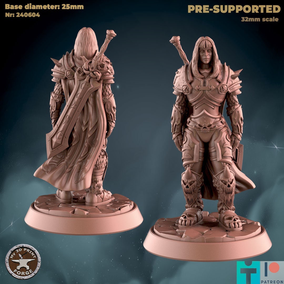 Grave Knight Leader, Human Female - Etsy