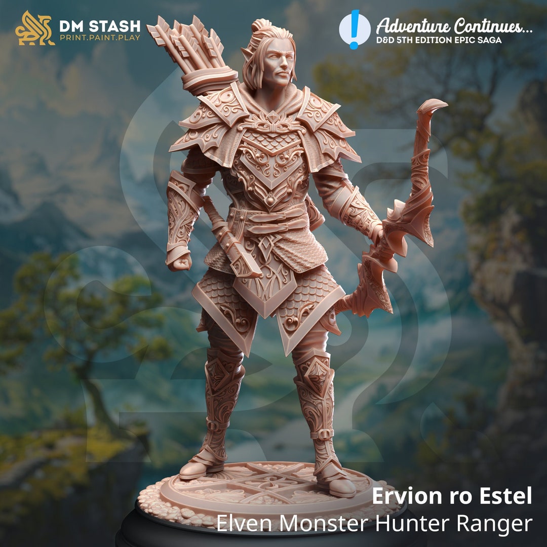 Elven Monster Hunter Ranger From DM Stash's the Adventure Continues Set ...