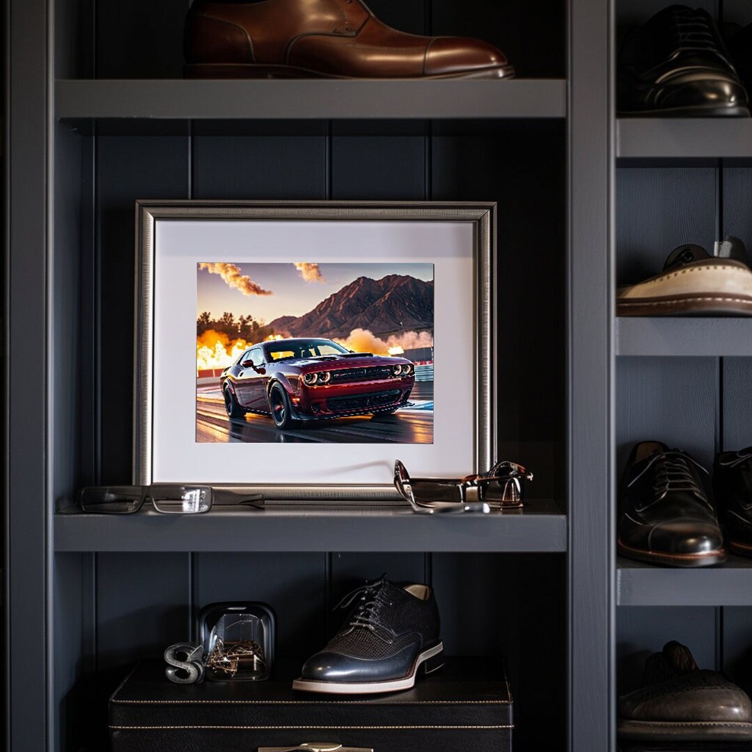 Dodge Demon Art Dodge Challenger Print Dodge Poster Dodge Gifts Muscle ...