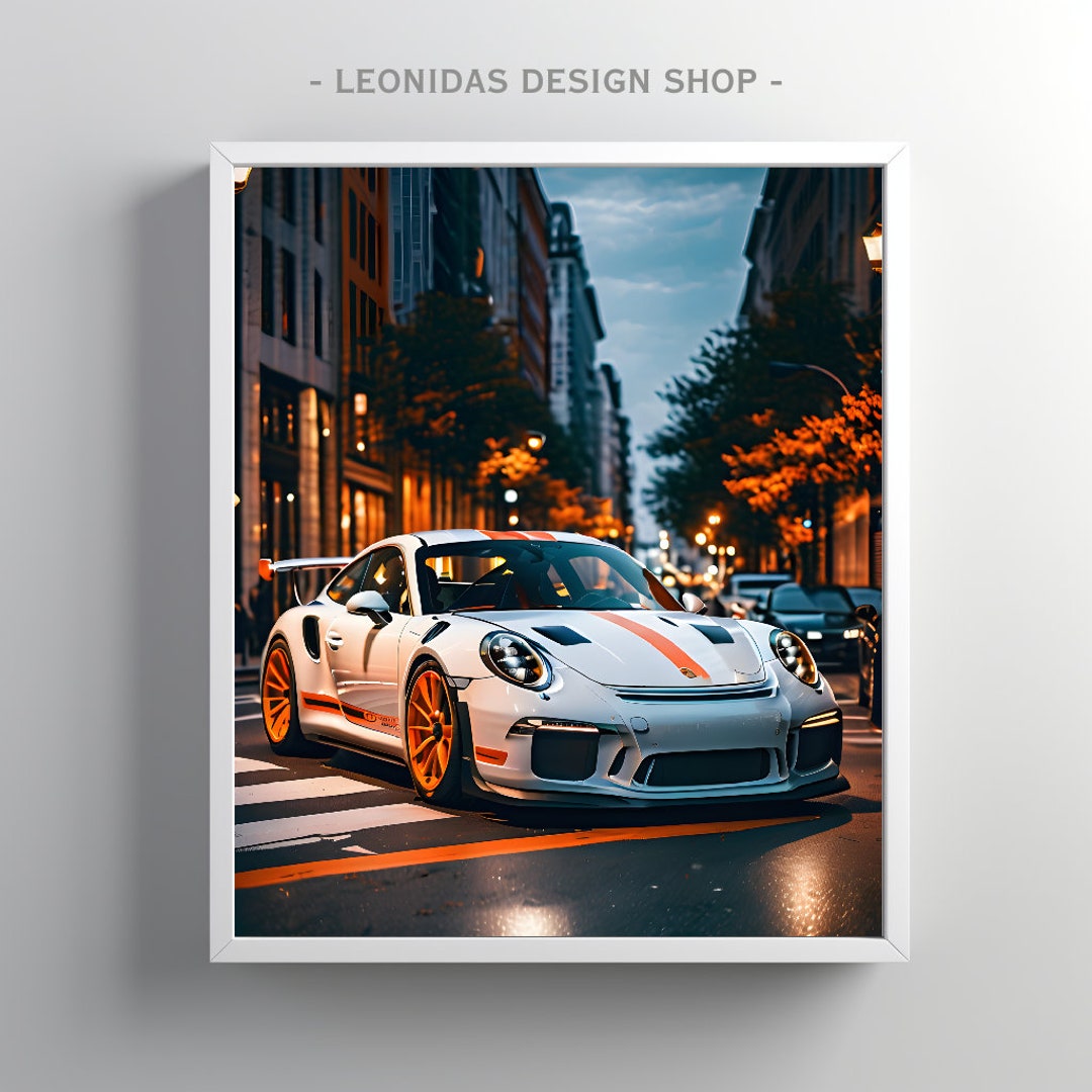 Porsche Print Porsche Art Porsche GT3RS Poster Exotic Car Wall Art Desk ...