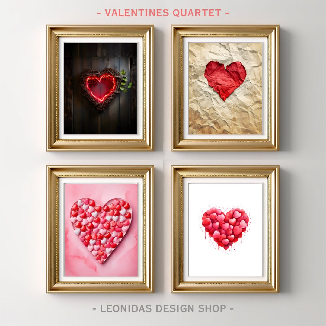 Valentines Day Art Valentines Heart Print Valentines Day Gift for Her ...