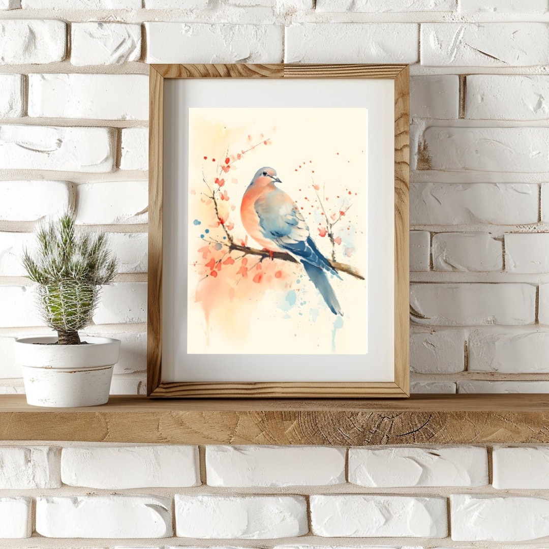 PRINTABLE Art Dove Print Bird Portrait Dove Decor Home Decor Nursery ...