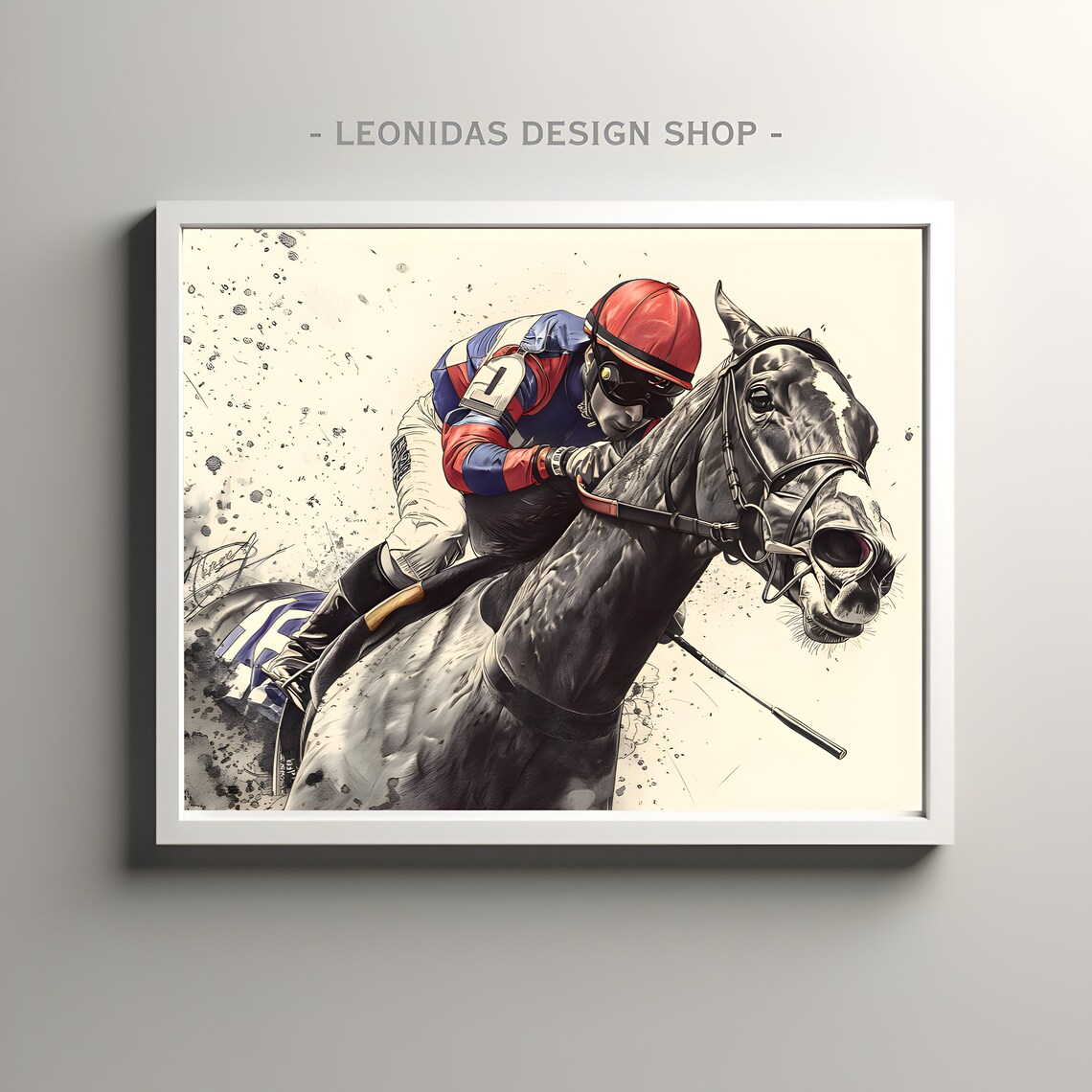 Equestrian Decor: Kentucky Derby Art, Derby Poster, Horse Painting ...