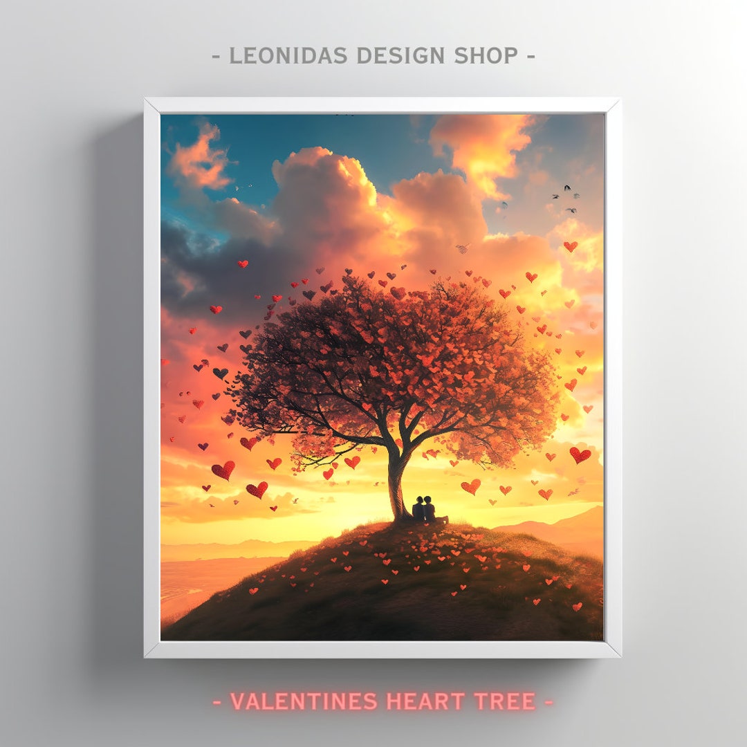 Valentines Day Art Valentines Romantic Couple Print Valentines Day Gift ...