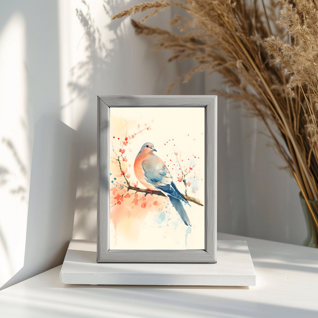 PRINTABLE Art Dove Print Bird Portrait Dove Decor Home Decor Nursery ...