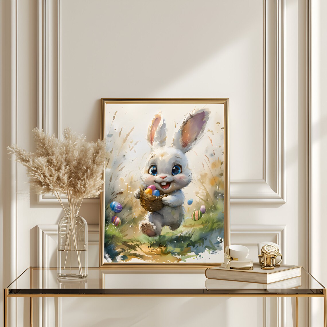 Cute Easter Bunny Printable Easter Wall Art Easter Print Spring Print ...