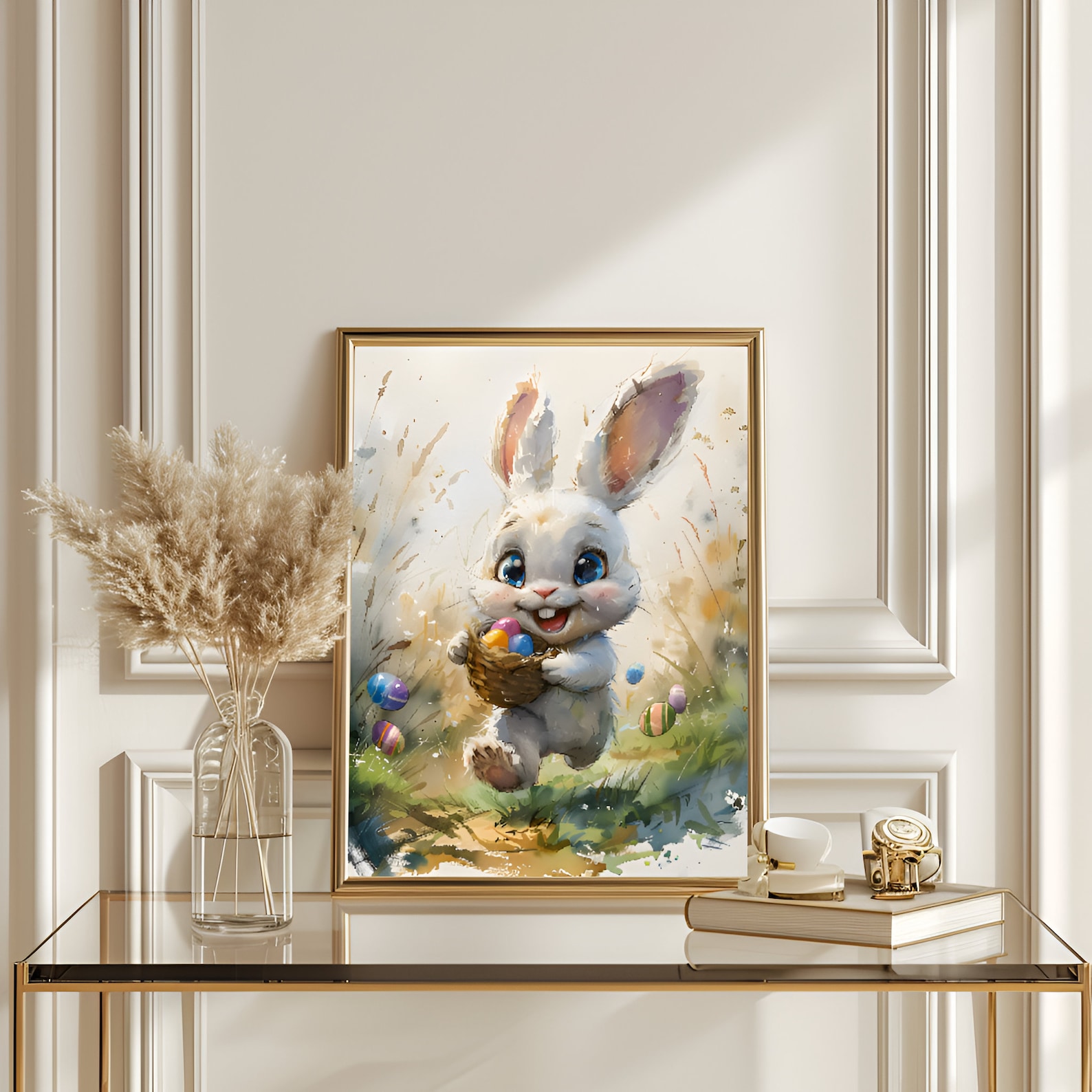 Cute Easter Bunny Printable Easter Wall Art Easter Print Spring Print ...