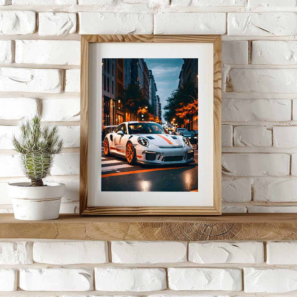 Porsche Print Porsche Art Porsche GT3RS Poster Exotic Car Wall Art Desk ...