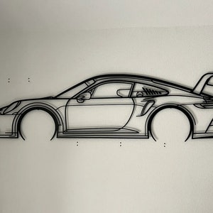 Porsche 911 GT3 CUP 992 Silhouette ,car Silhouette, Automotive Wall ...