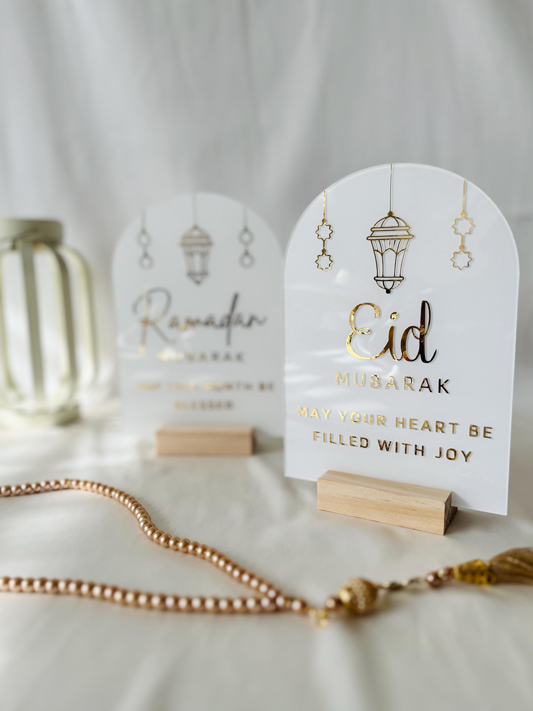 Ramadan and Eid Mubarak Acrylic Arch Signs: Islamic Decor (2 Pack) - Etsy