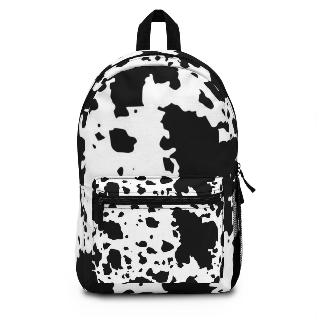 Cow Print Backpack - Etsy