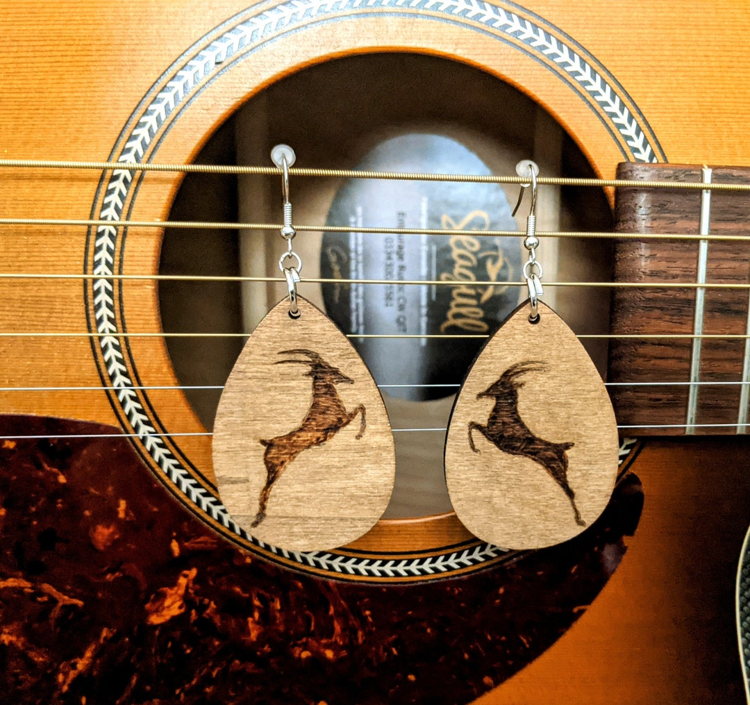 Phish Run Like an Antelope Donut Earrings Woodburned Phish Jewelry - Etsy