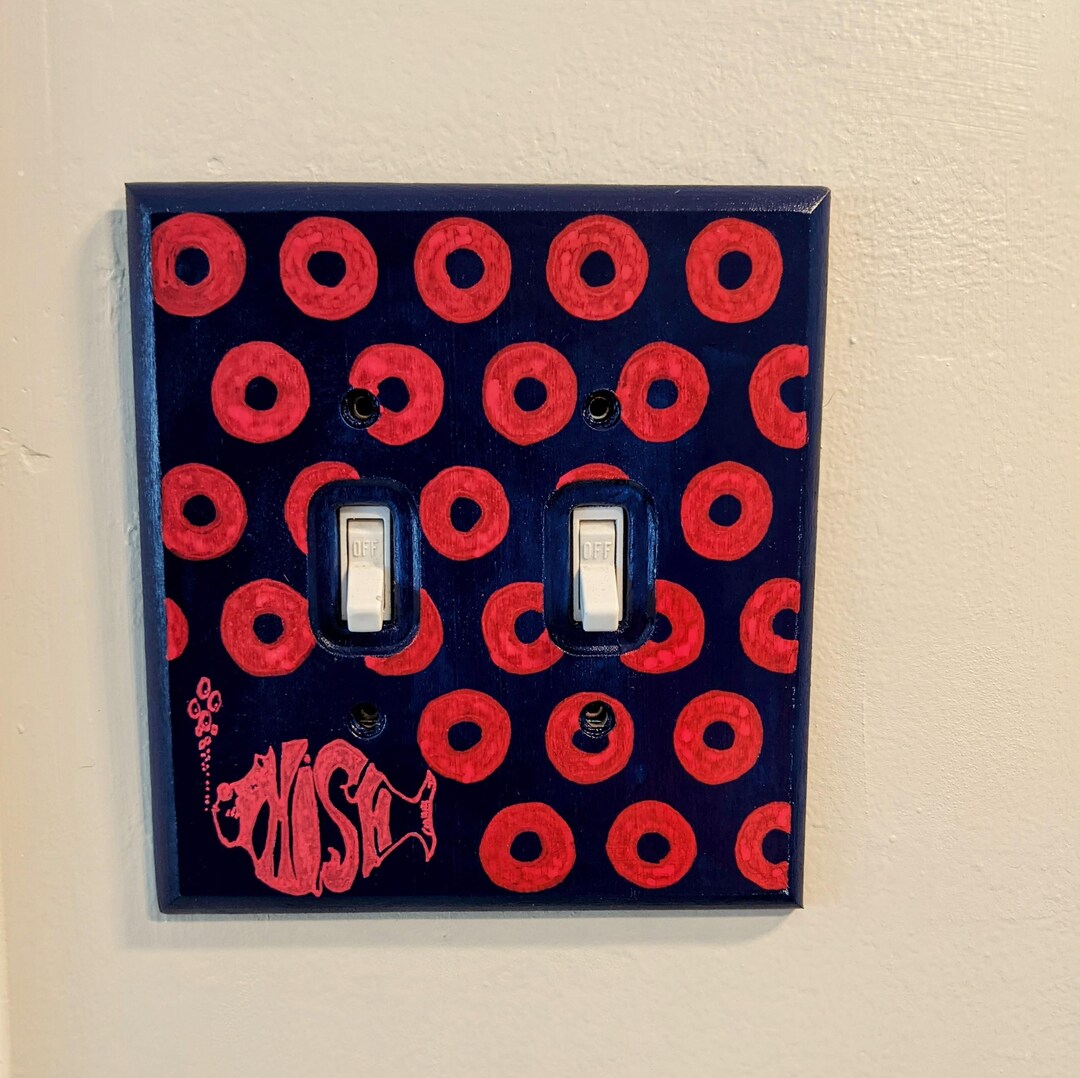 Phish Donuts Wooden Light Switch Outlet Cover: Hand-painted Phish Decor ...