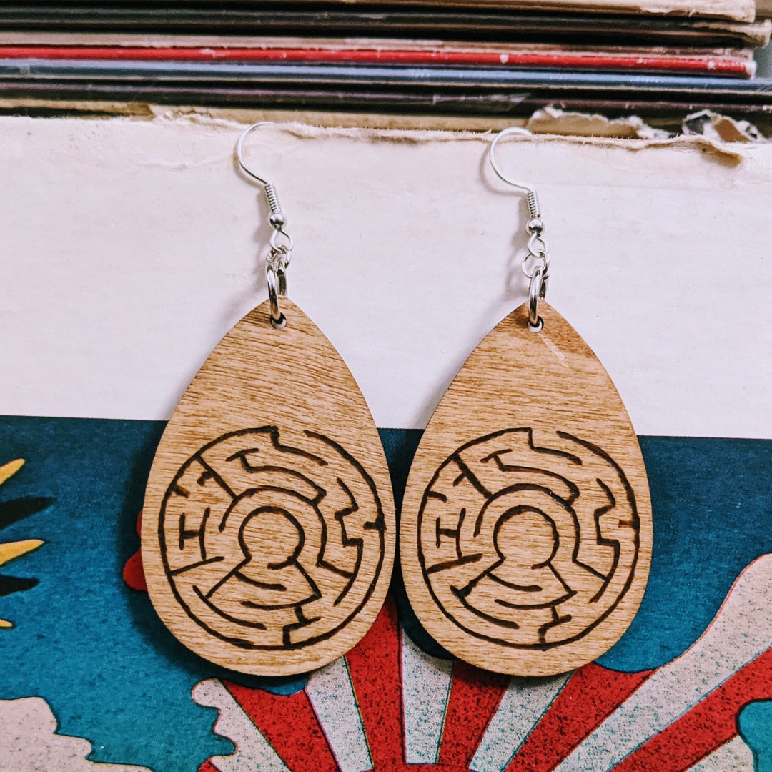 Phish Maze Donut Phish Earrings Woodburned Phish Jewelry - Etsy