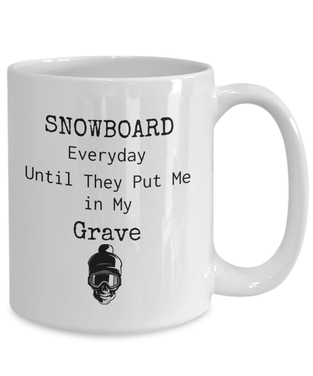Snowboard Coffee Tea Mug, Gift for Snowboarder, Snowboard Cup ...