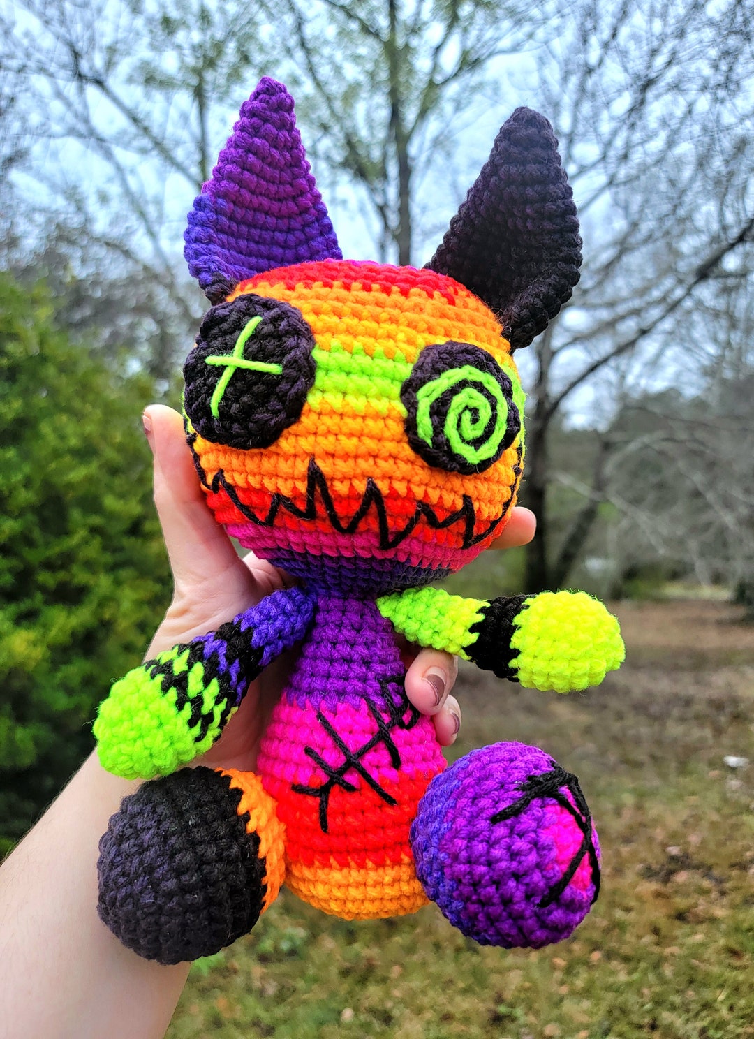 Made To Order Emotional Support Zombie Cat Handmade Creepy Cute