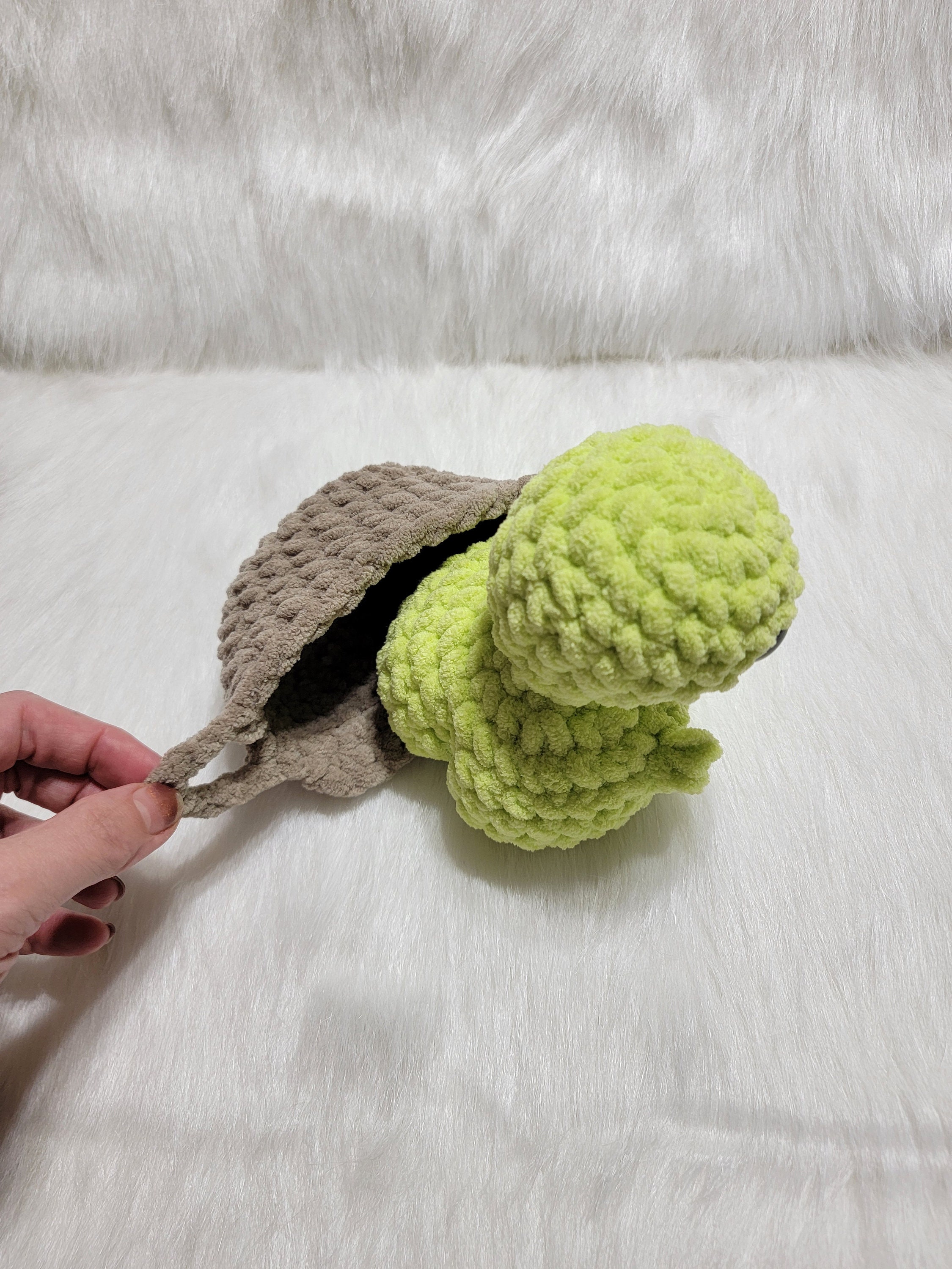 Crochet Plushie Cheeky Turtle With Removable Shell Handmade Amigurumi ...