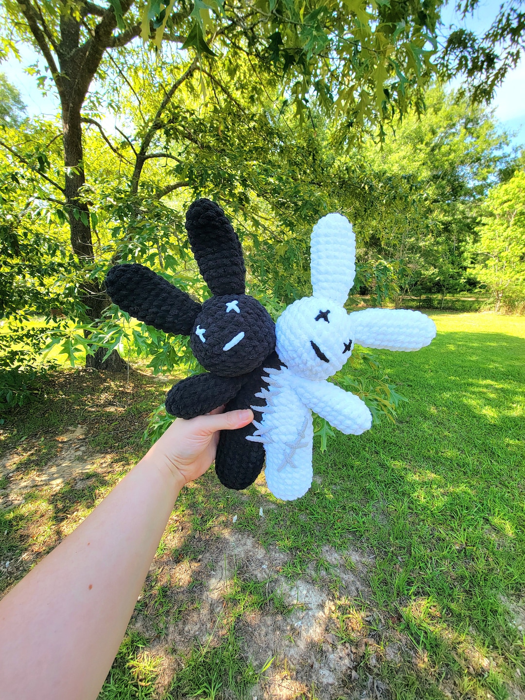 Crochet Psycho Bunny, Made to Order, Two Headed Gothic Amigurumi ...