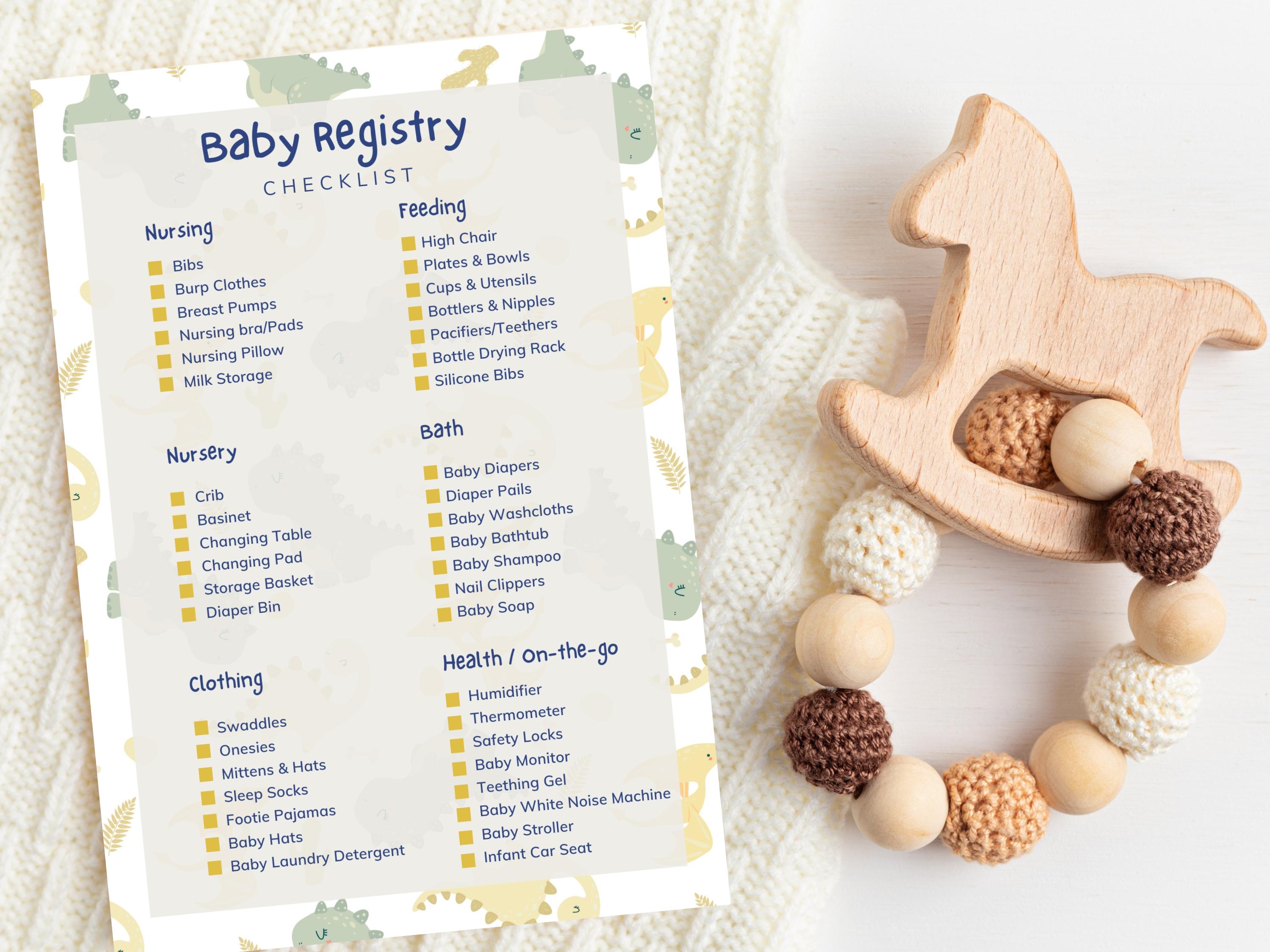 Printable Baby Checklist | Baby Checklist | Newborn Registry Checklist ...
