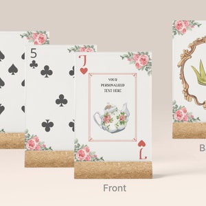 Printable Wonderland Jumbo Card Deck Editable Wonderland Table Numbers ...
