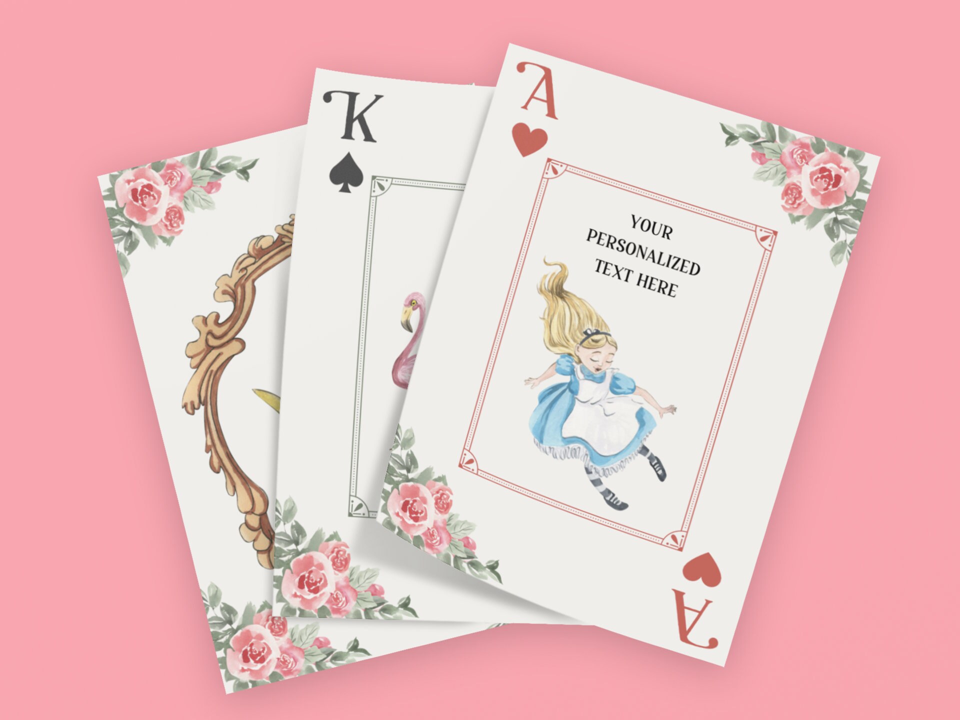 Printable Alice in Wonderland Jumbo Card Deck 3.5x5 Customizable ...