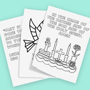 Printable Catholic Coloring Pages Bible & Catechism Activities for Kids ...