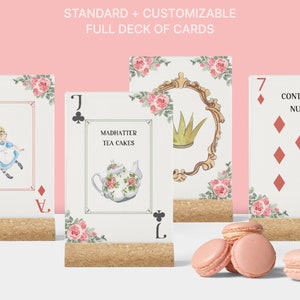 Printable Wonderland Jumbo Card Deck Editable Wonderland Table Numbers ...