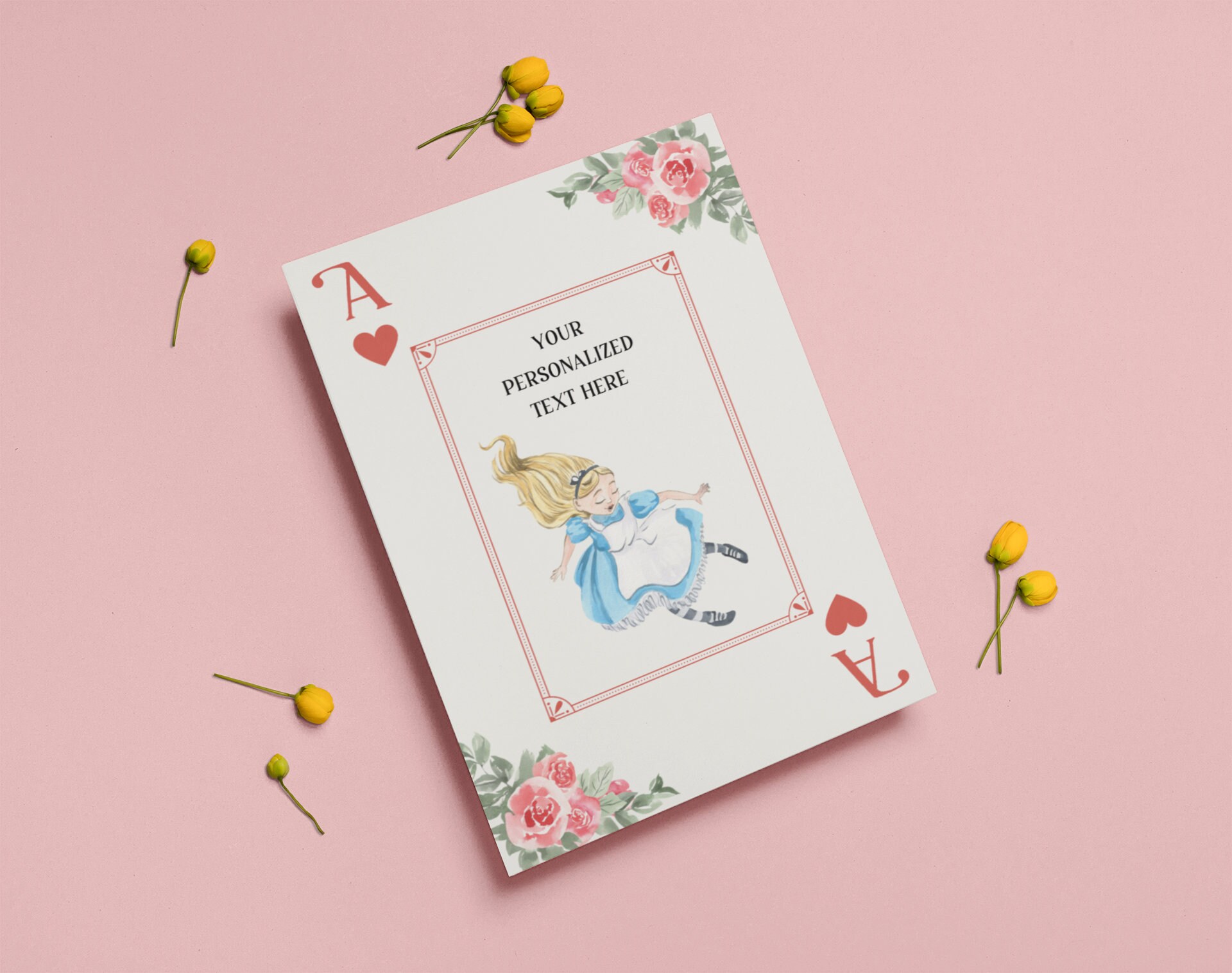 Printable Alice in Wonderland Jumbo Card Deck 3.5x5 Customizable ...