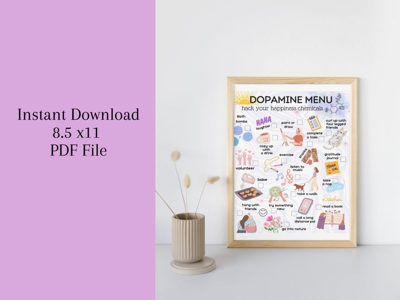 Dopamine Menu Bucket List Illustrated Checklist for Hacking Your ...