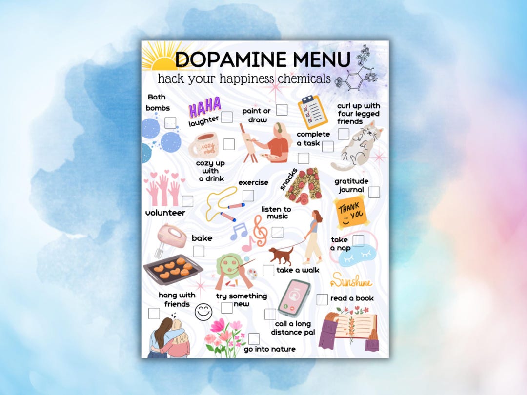 Dopamine Menu Bucket List Illustrated Checklist for Hacking Your ...